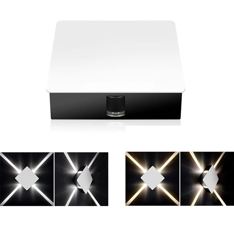 Led Wall Lamp 12W Cross Star Square Indoor Wall Lamp Modern Bedroom ...