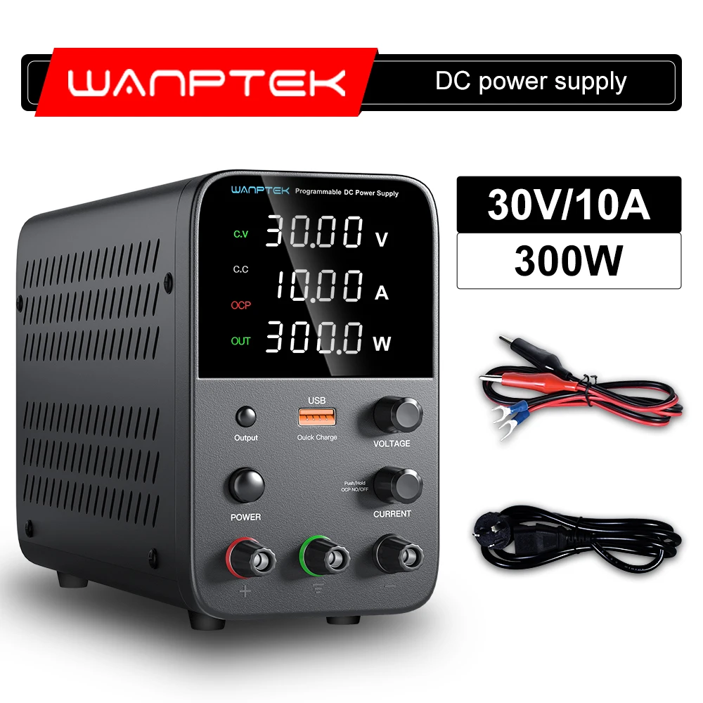 Wanptek-Adjustable-DC-Power-Supply-30V-10A-Lab-Programmable-Memory ...