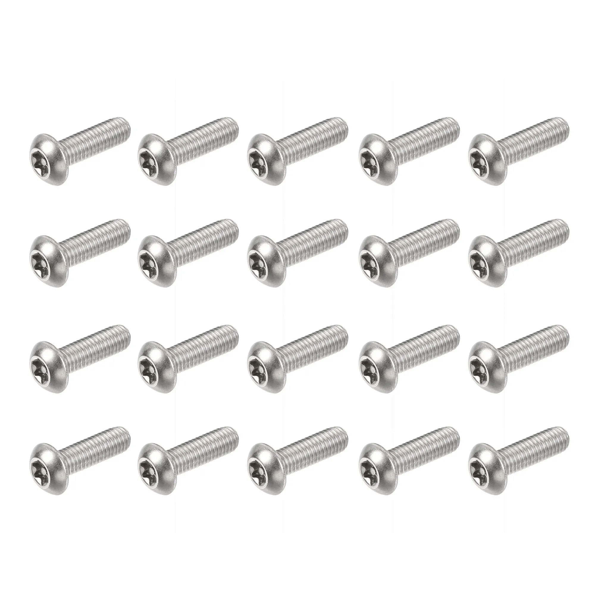 Uxcell 20pcs M5x16mm Torx Security Machine Screw Pan Head Screws Inside Column, 304 Stainless ...