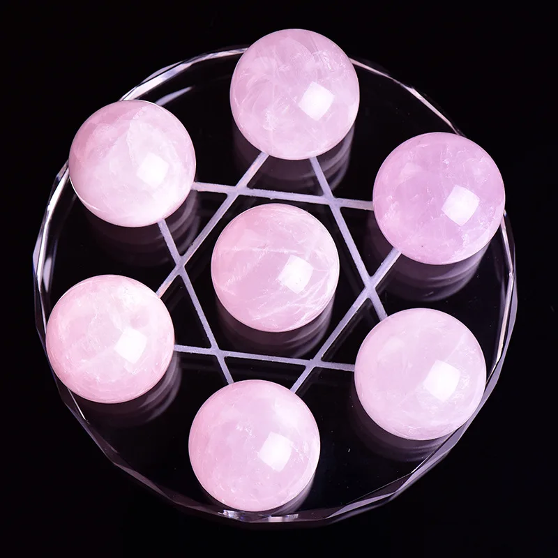 10Cm Natural White Crystal Seven-Star Array Pink Crystal Amethyst ...