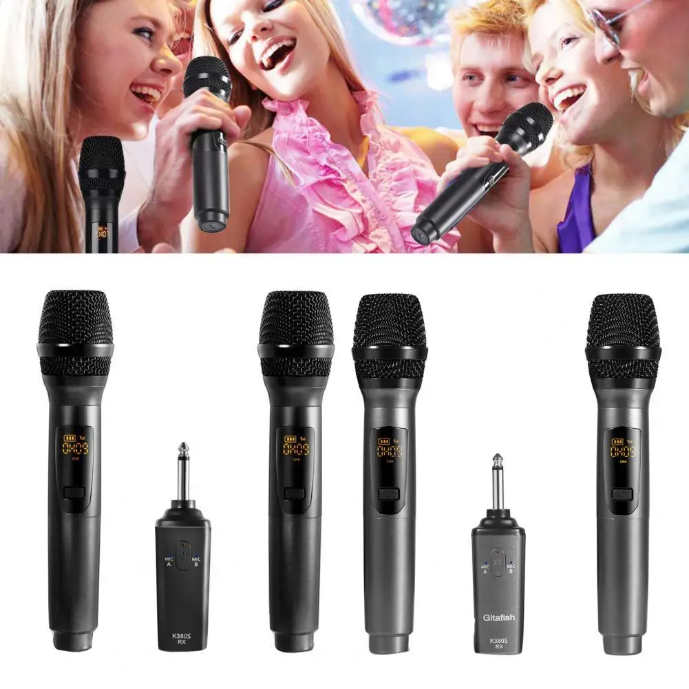 Portable Handheld Stage U segment FM Dynamic Microphone Wireless KTV ...