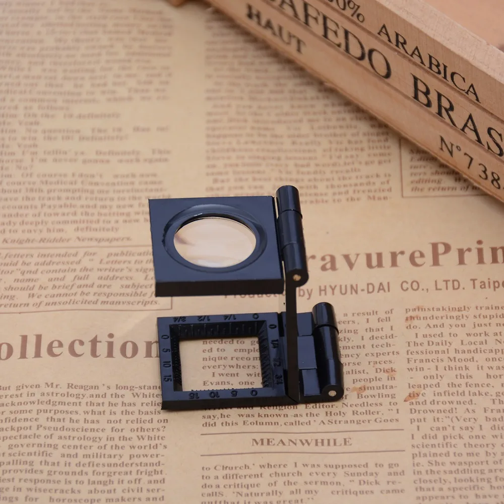 1 Piece 22MM 8X Folding Lens Linen Tester Foldable Mini Pocket Metal ...