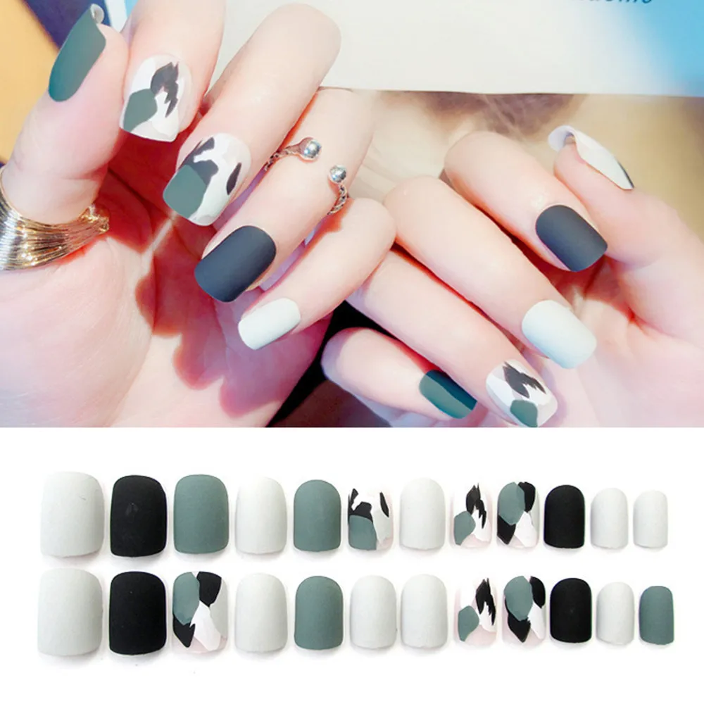 Artistic Matte Acrylic Nail Tips (Various Designs) - Queerks™