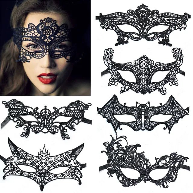 Anonymous Nightclub Queen Cosplay Lace Mask For Women - AllCosplay.com