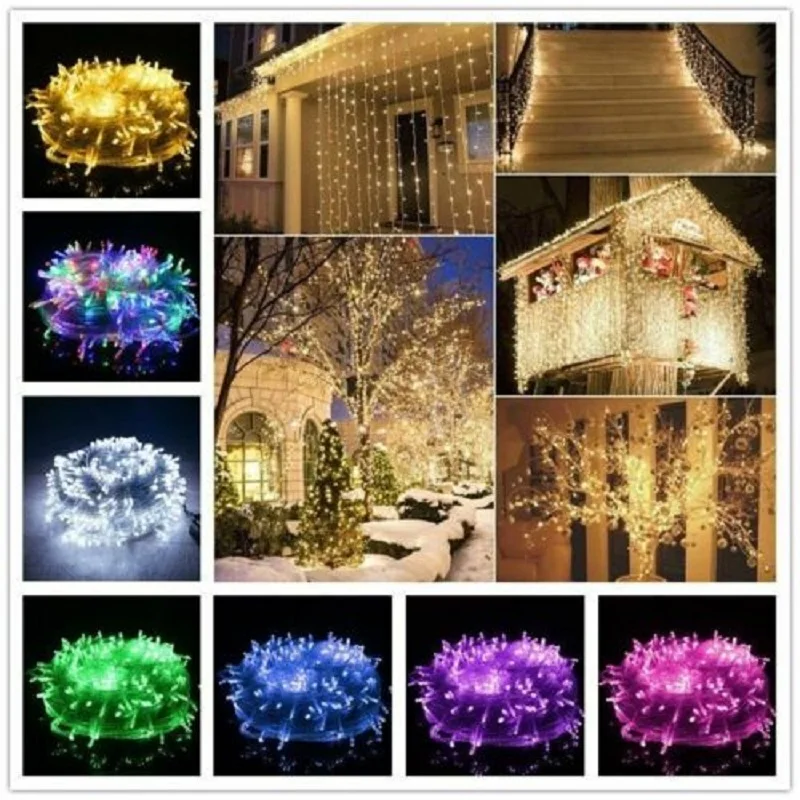 10M-100-Led-String-Garland-Fairy-Light-Chain-Waterproof-Home-Garden ...