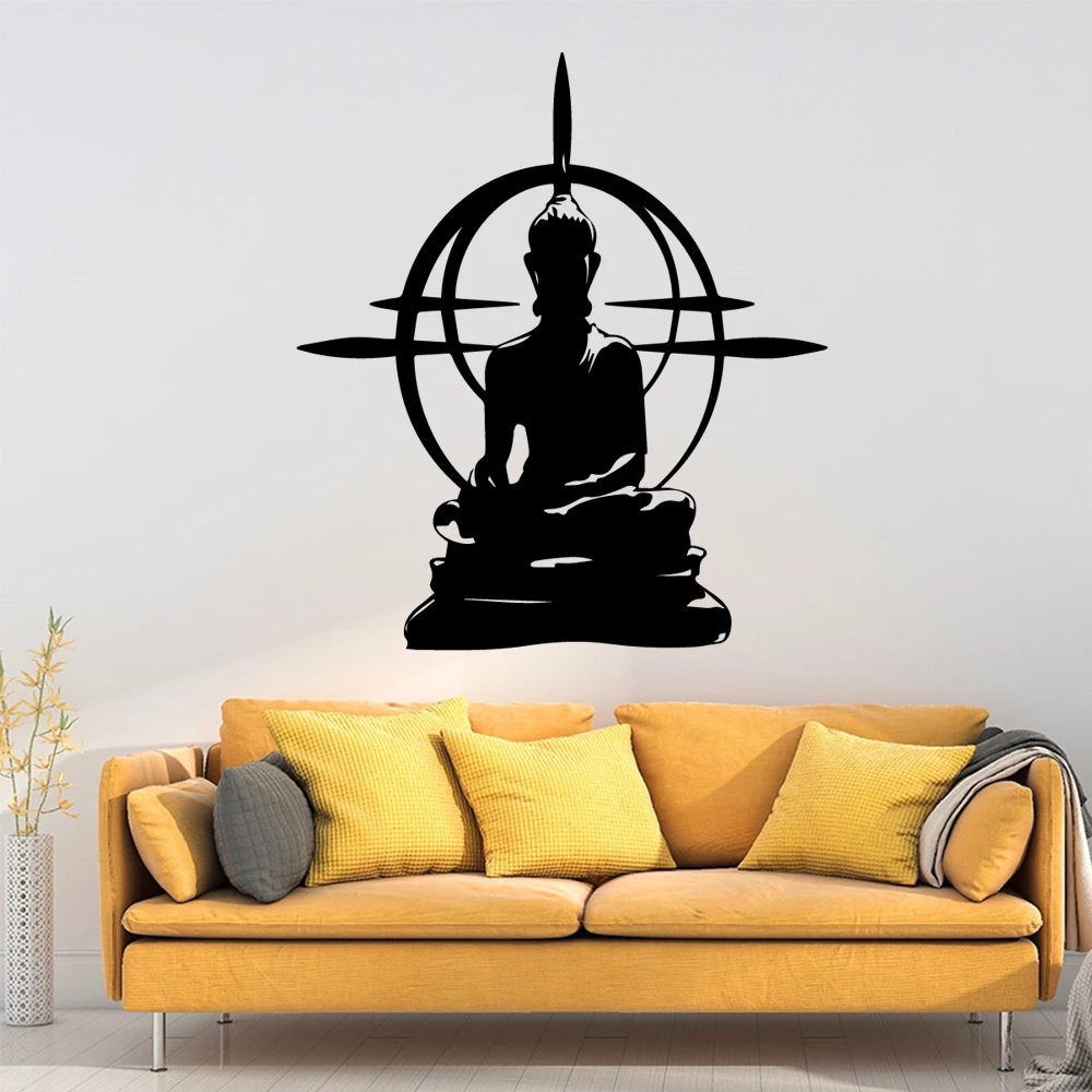 Pegatinas-de-pared-de-Buda-modernas-calcoman-a-de-arte-de-pared ...