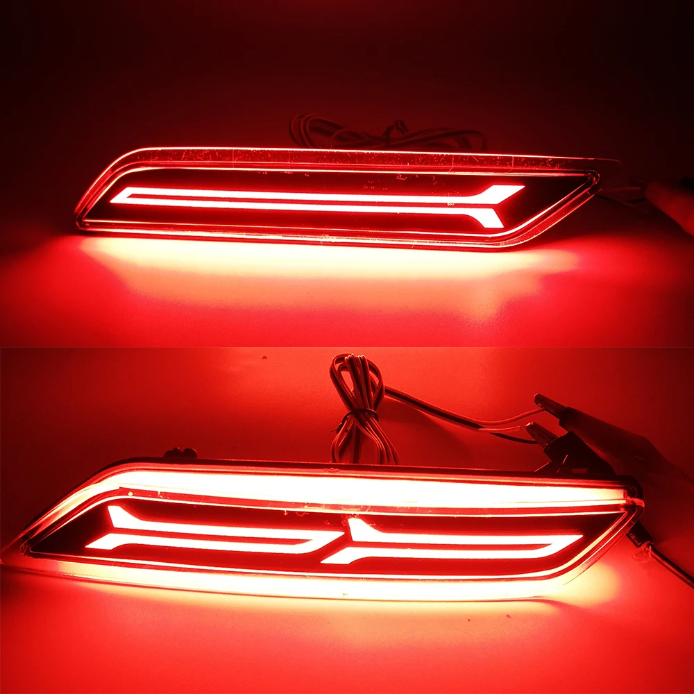 Car-Flashing-1-Set-LED-Rear-Bumper-tail-light-fog-lamp-Brake-Reflector ...