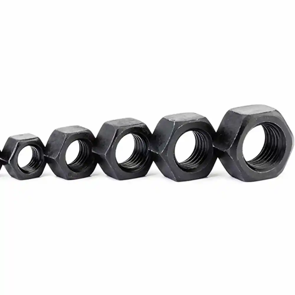 Black Grade 8.8 steel DIN934 Hex Hexagon Ordinary Nut For M1.4 M1.6 M2 M2.5 M3 M4 M5 M6 M8 M10 ...