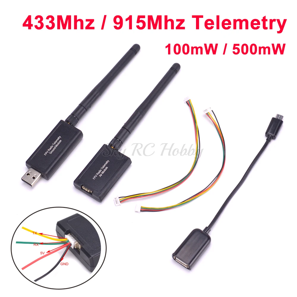 3DR 915 / 433 100mW 500mW 무선 텔레 메 트리 433Mhz 915Mhz APM 2.6 2.8 Pixhawk ...