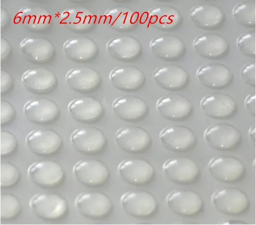 Hot Sale 6*2.5mm 100pcs Self Adhesive Round Soft Silicone Rubber ...