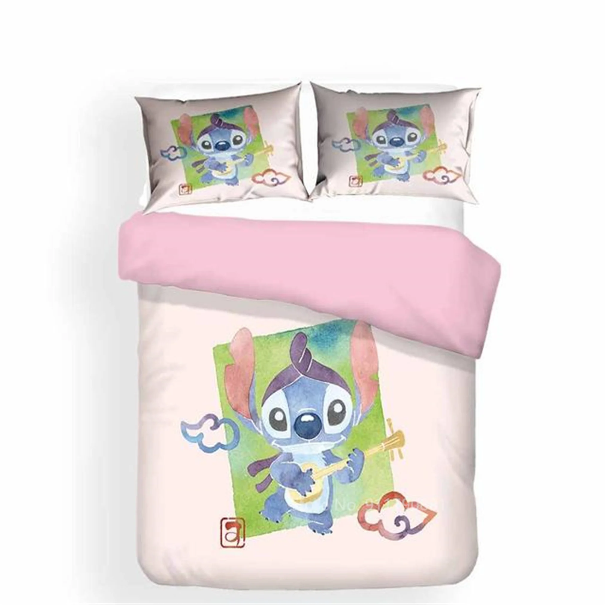 Disney Cartoon Lilo & Stitch Bedding Set Deluxe Comfortable Down Quilt ...