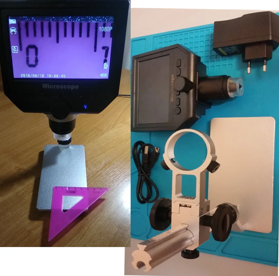 1 600x 3.6MP USB Digital Electronic Microscope Portable 8 LED VGA ...