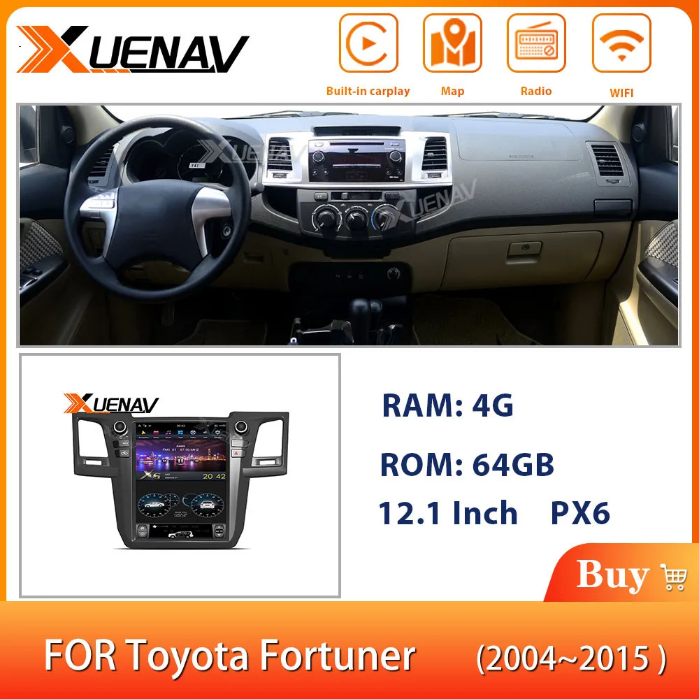 XUENAV 12.1''Android Auto Car Stereo For TOYOTA Fortuner 2015 Car Touch ...