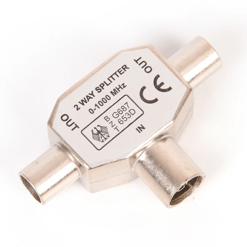 2-Way-TV-Aerial-Coaxial-Splitter-Coax-Metal-Signal-T-Adapter-Combiner-2 ...
