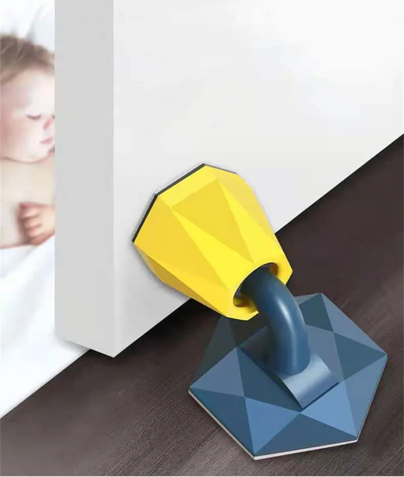 Mur blanc-gris - Butoir de porte auto-adhésif en Silicone, tampons de ...