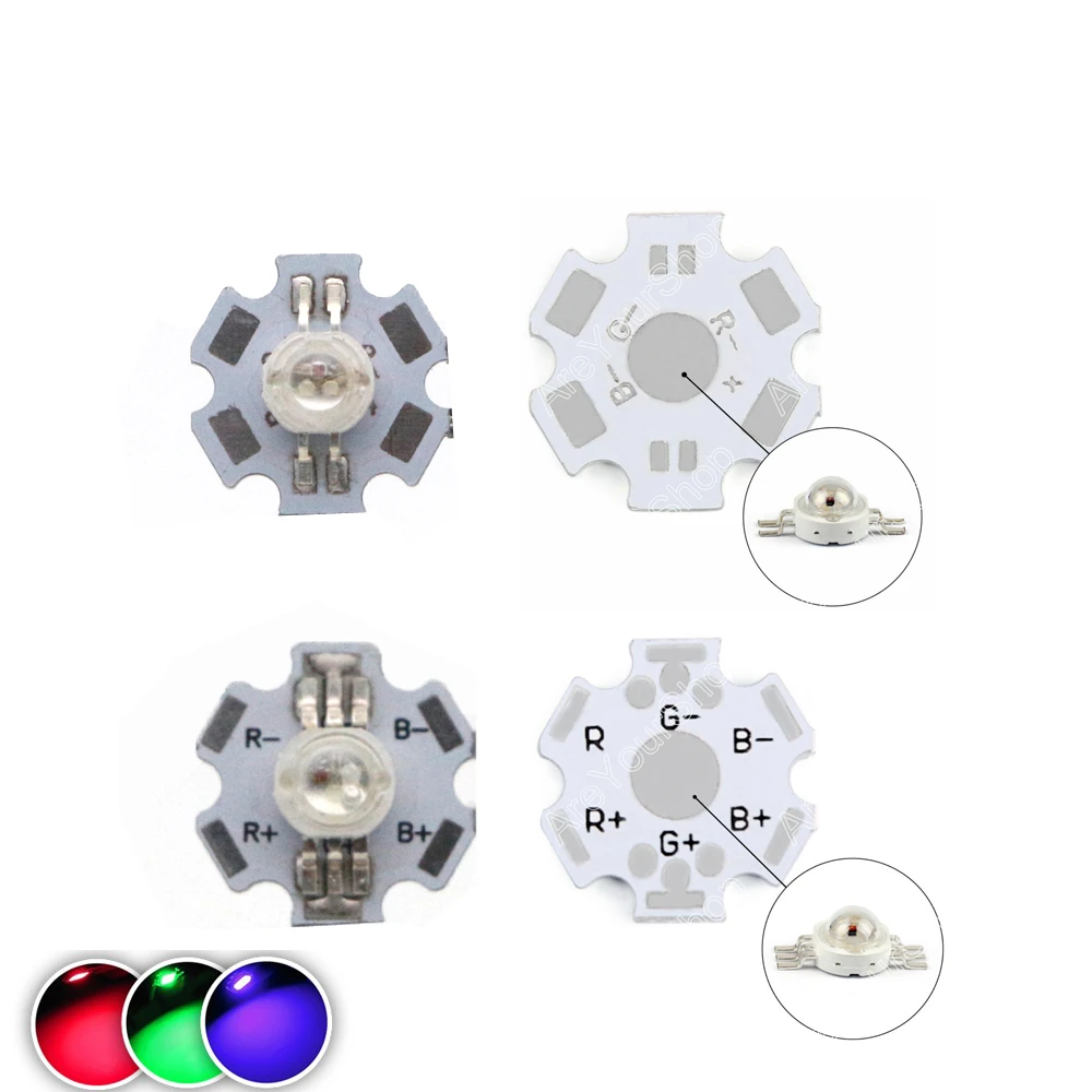 Real Full Watt 3W High Power LED Lamp Bulb Diodes 2.0 3.6V 4pin 6pin ...