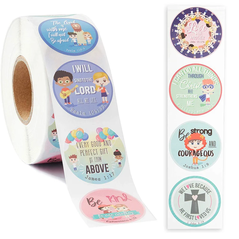 Bible-Verse-Reward-Encouraging-Stickers-Children-Student-Encouragement ...