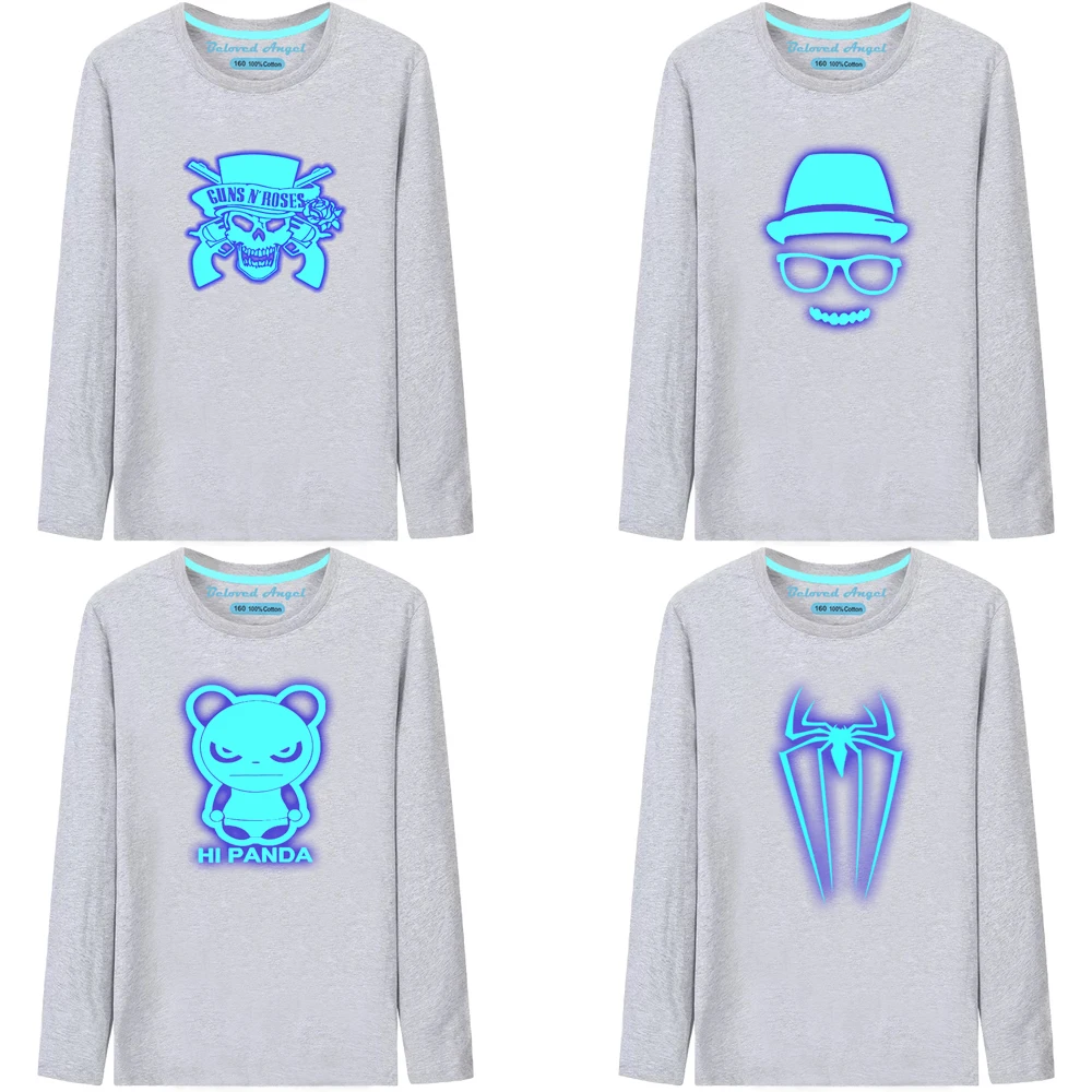 Kids-Cotton-Long-Sleeve-Luminous-T-shirts-Tops-Boys-Girls-Cute-Anime ...