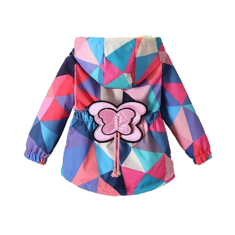 1 2 3 4 5 6 Years Baby Girls Jackets Butterfly Casual Hooded Zipper ...