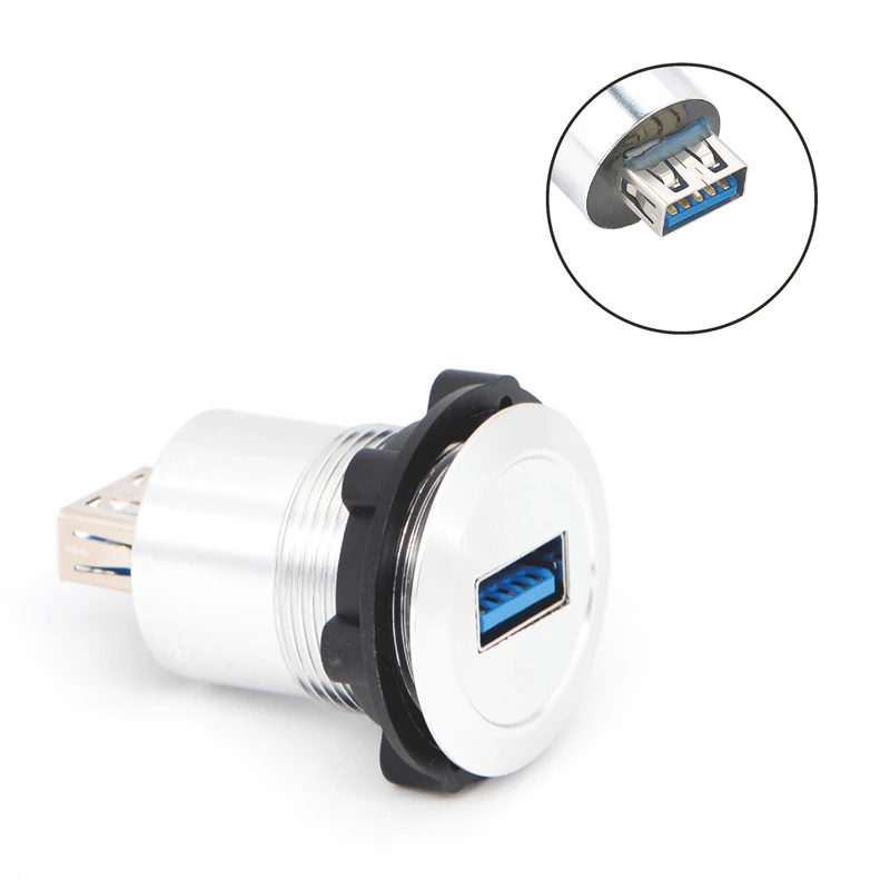 22mm Usb Connector Socket Mounting Diameter Metal Usb3.0 Female A To ...
