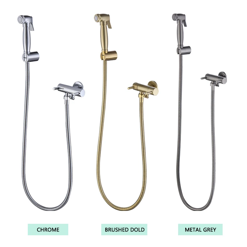 Shattaff Set Cold Water with Closet Valve Shine Chrome Metal Grey ...