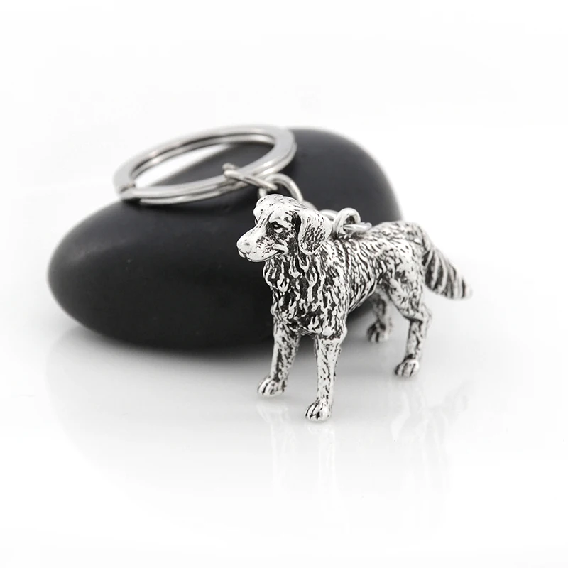 Vintage-Retro-Golden-Retriever-Dog-Key-Chain-Animal-Keychains-Keyrings ...