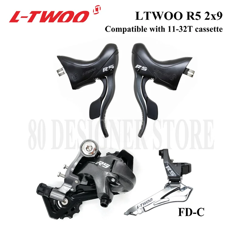 Ltwoo R5 2x9 Groupset Brake Shifter 9 Speed Rear Derailleur Compatible 32t Cassette R7000 Tiagra ...