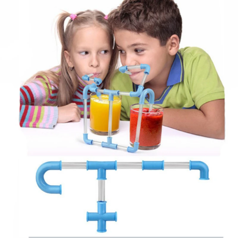 Funny Connectible Beer Soda Drinking Straws Set Crazy Flexible Sucking ...