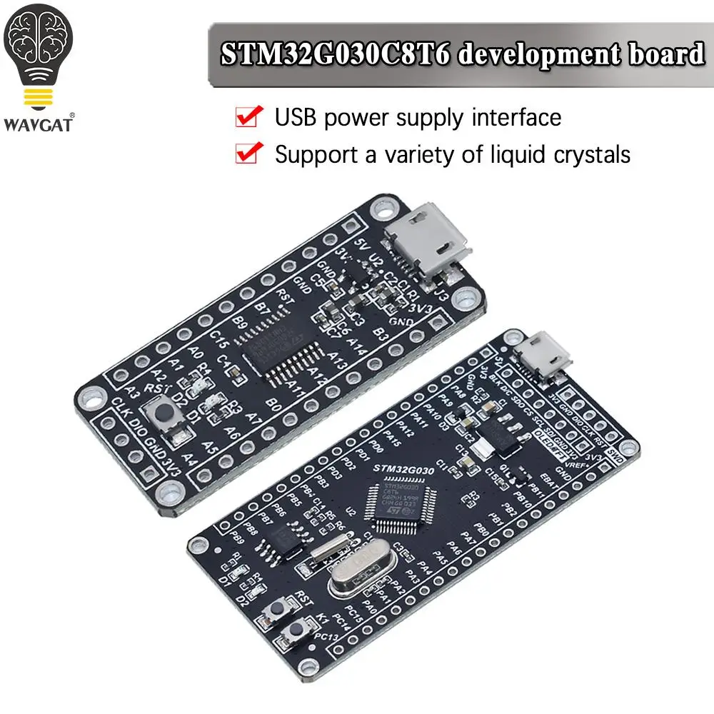 Wavgat stm32g030c8t6 stm32g030f6p6 mini módulo de placa de sistema de ...