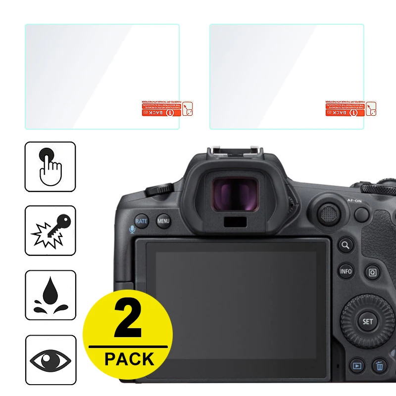 2x-Tempered-Glass-Screen-Protector-for-Canon-EOS-R100-R3-R5-R50-R5C-R6 ...