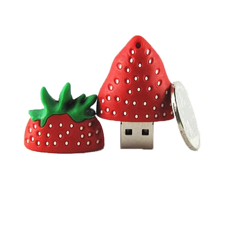 Cartoon Strawberry Usb Flash Drive 4gb 8gb 16gb 32gb 64gb Cute Pen ...