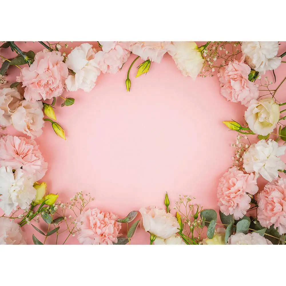 Pink Flowers Photo Backdrop Wedding Bridal or Baby Shower Floral ...