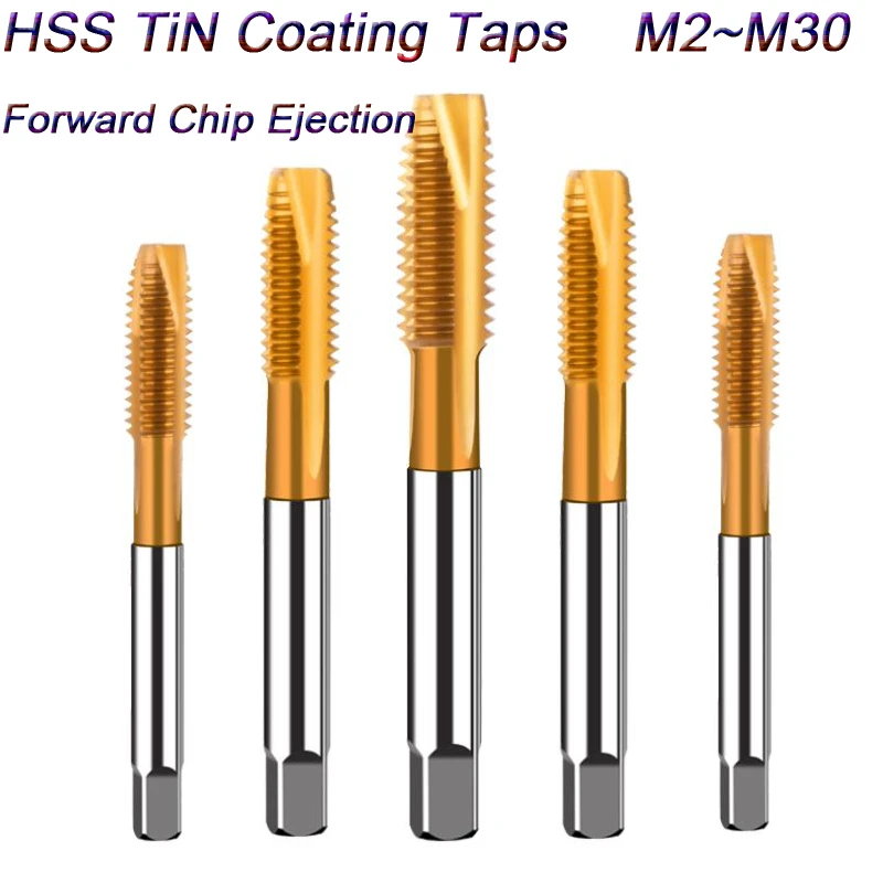 Titanium Coated High Speed Steel Spiral Point Plug Thread Screw Tap ...