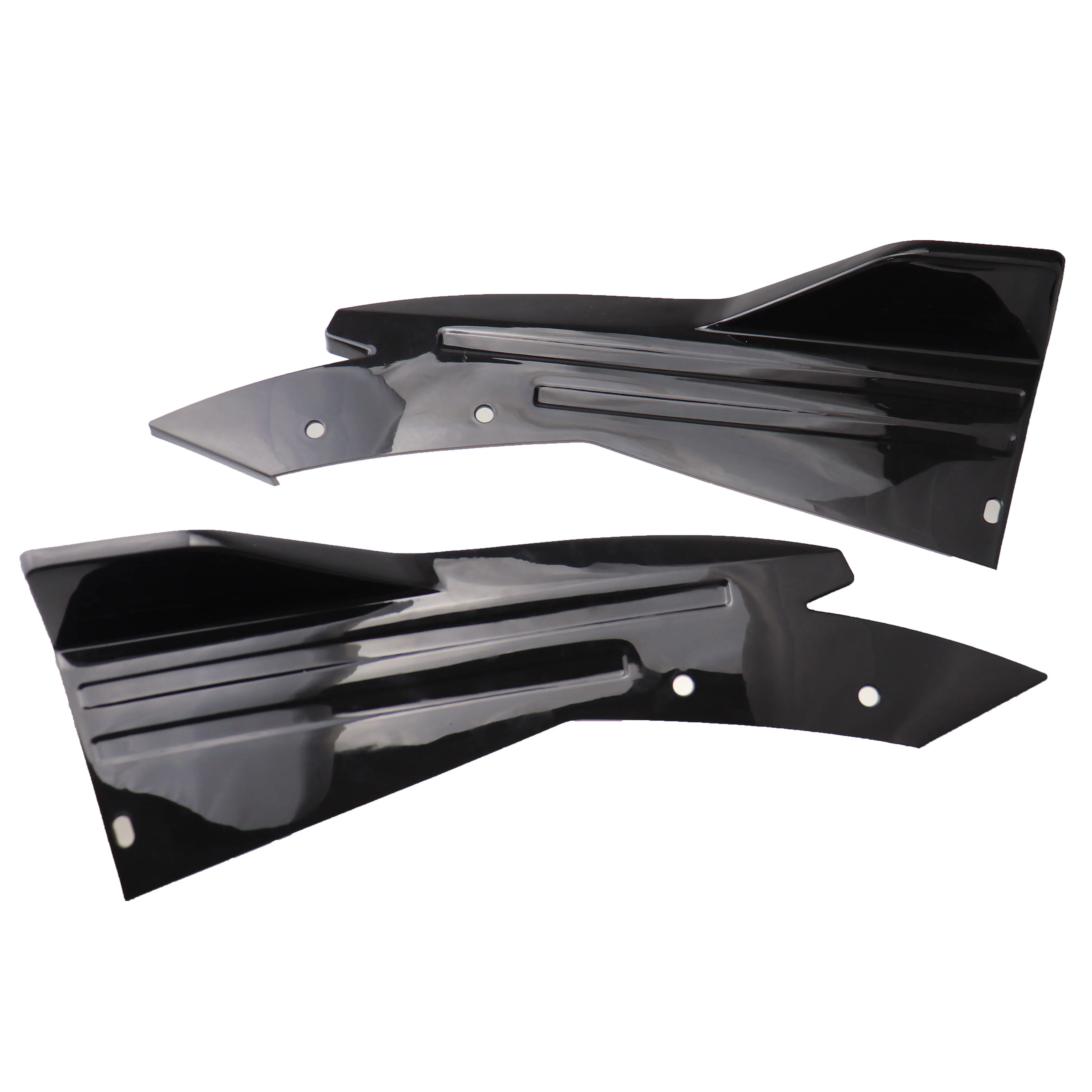 Universal Rear Bumper Spoiler Canard Fin Diffuser Winglet Side Skirt ...
