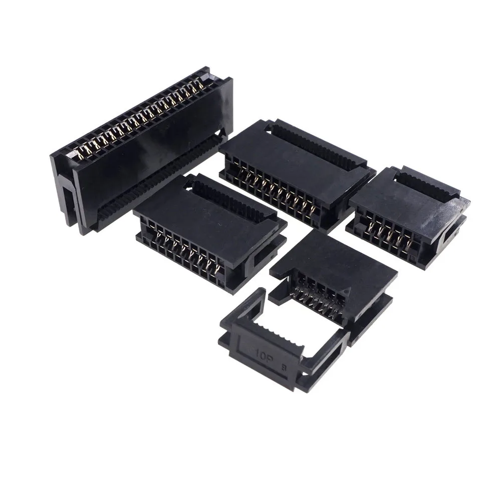20 Pcs 2.54 MM Pitch Edge Card Connector IDC Type Slot 10 14 16 20 24 ...