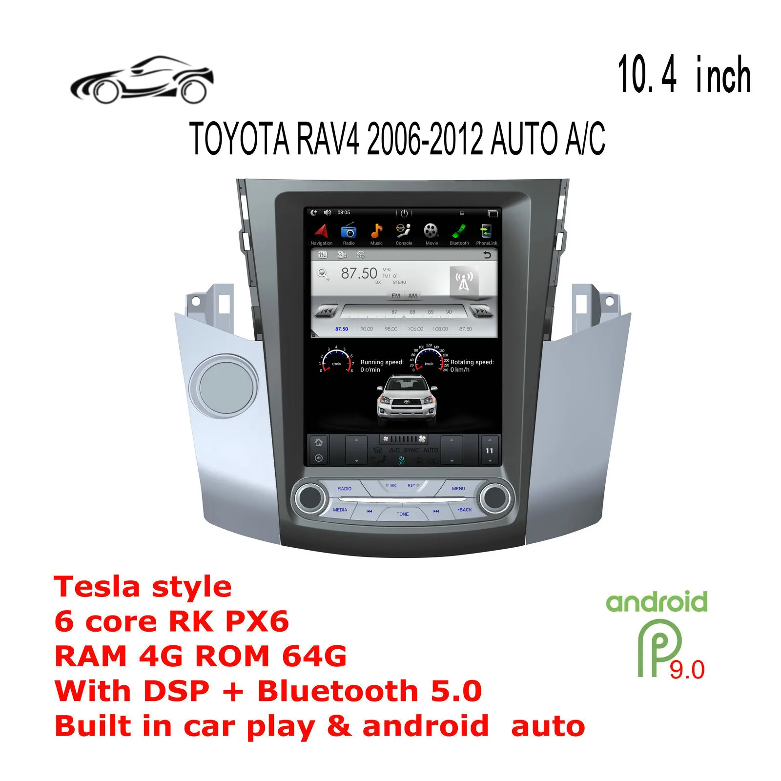 ANDROID-CAR-GPS-Vertical-screen-For-TOYOTA-RAV4-GPS-10-4-inch-RAM-4G ...