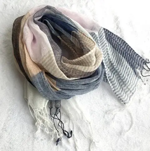 2020-New-Japanese-Style-Winter-Scarf-Linen-Plaid-Long-Women-s-Scarves ...