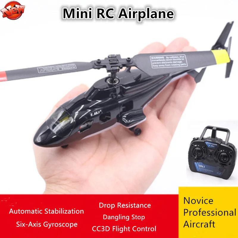 Mini helicóptero de Control remoto RC 2,4G, giroscopio de seis ejes, 5 ...