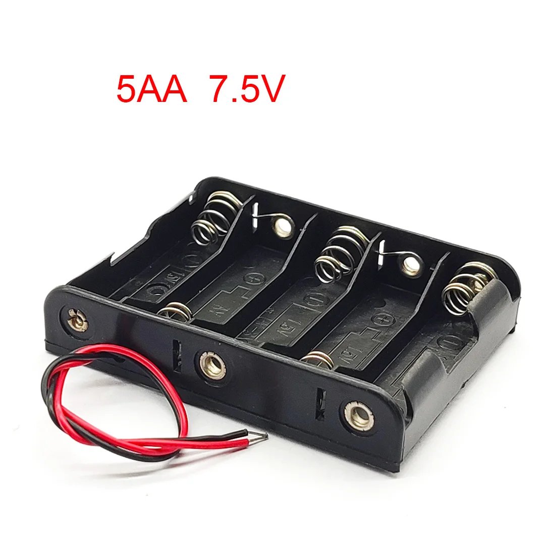 5AA 7.5V Power Battery Storage Case Plastic Battery Box 5 AA Battery ...