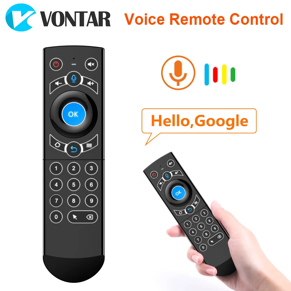 VONTAR G21 PRO Voice Remote Control 2.4G Wireless Keyboard Air Mouse ...