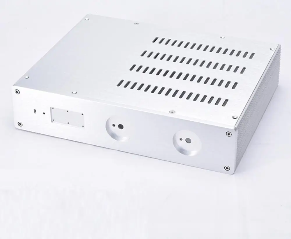 Full Aluminum Silver KSA 5 AMP Enclosure Pream Box DIY Case Power ...