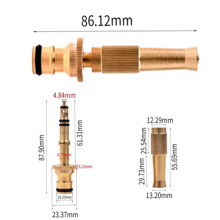TUYAU - BUSE - ACCESSOIRE DE BUSE,A--Pulvérisateur'eau réglable, buse de tuyau en laiton, outil ...