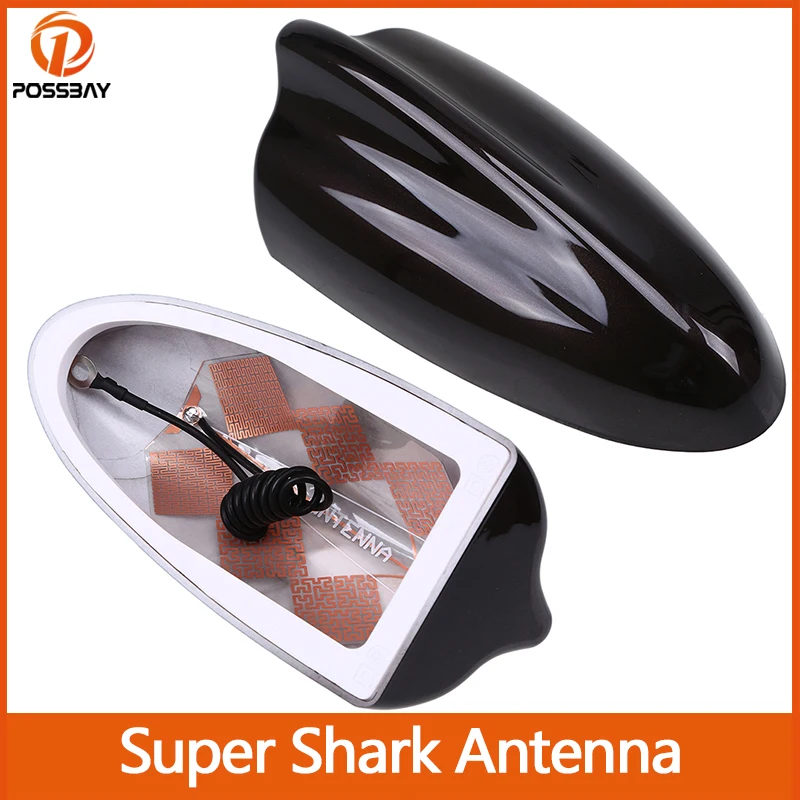 Car Super Shark Fin Antenna Universal FM/AM Signal Aerials Amplifier ...