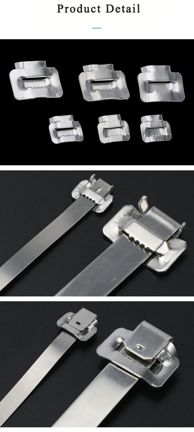 Collier de serrage,Attaches de câble autobloquantes en acier inoxydable ...