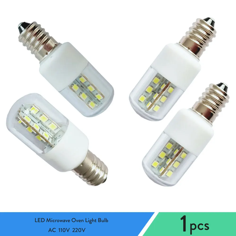E14 E12 3W LED Microwave Oven Light Bulb Crystal Lamp SMD2835 Freezer ...