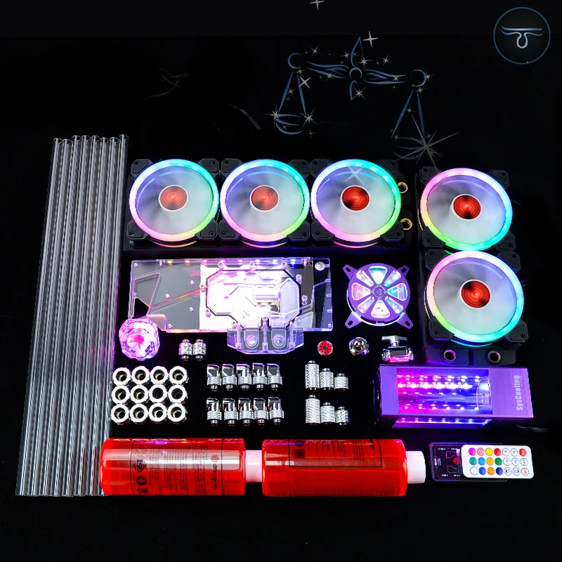 Water Cooling Kit CPU/GPU Hard Tubing DIY Whole Set Cooler Solution ...