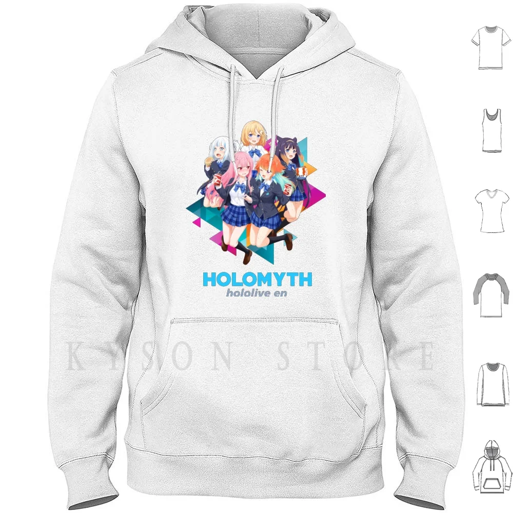 Hololive En All Holomyth Hoodies long sleeve Cotton Hololive En All ...