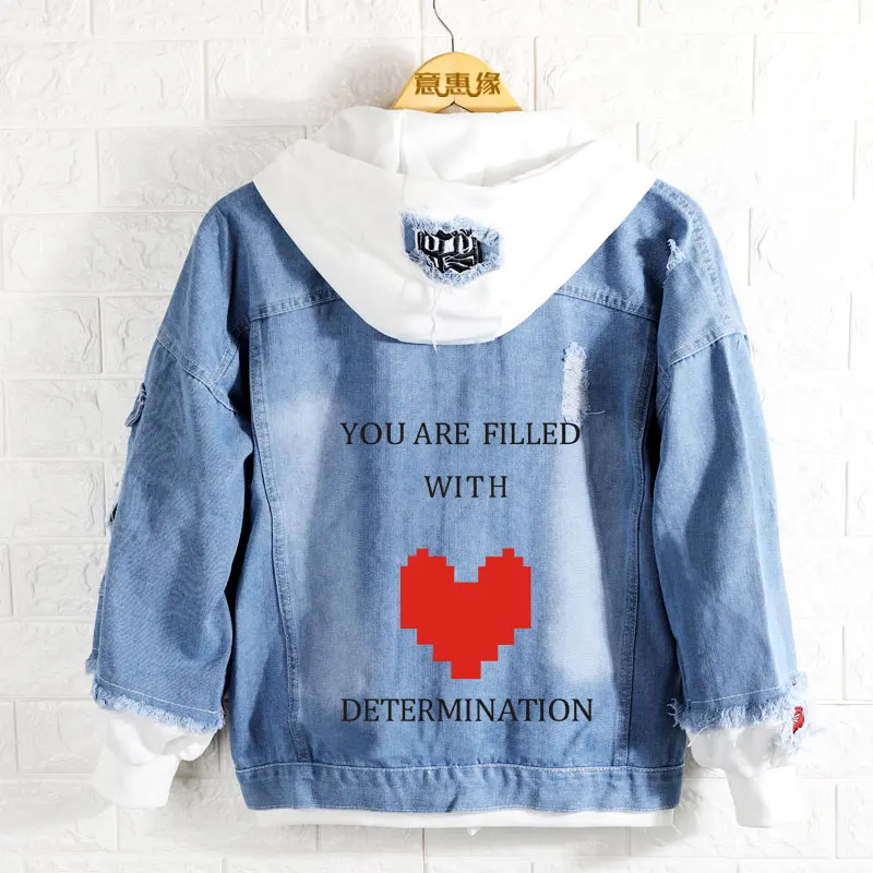 New-Spring-Under-tale-hoodie-Anime-frisk-Jeans-Coat-Men-Women-Fashion ...