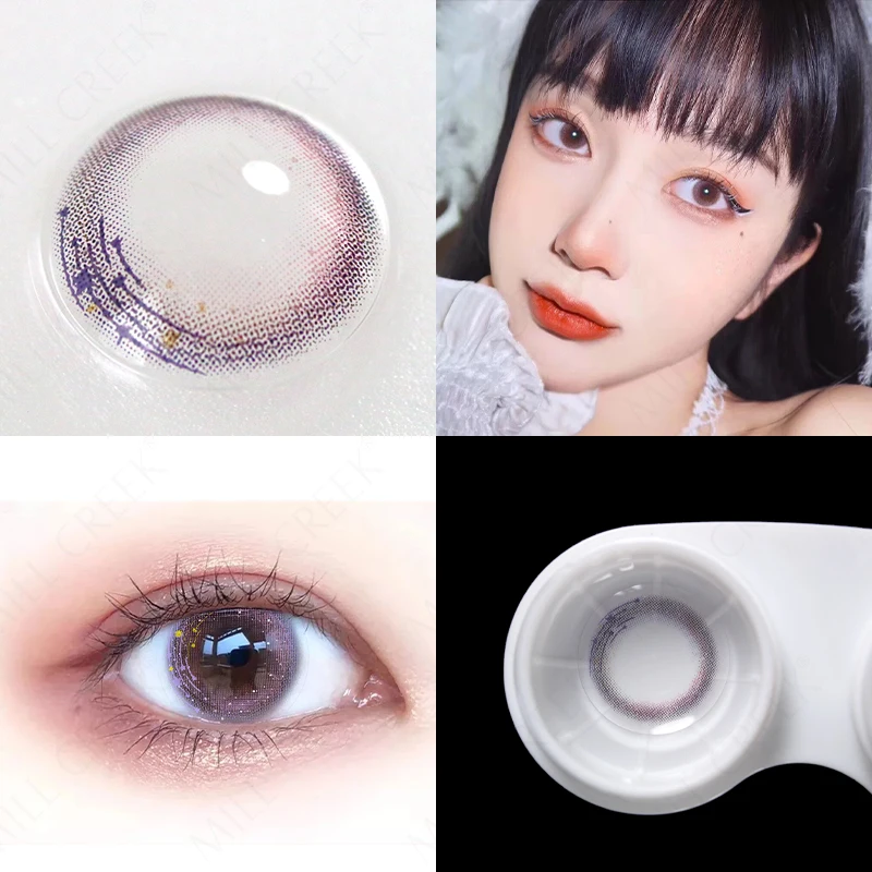 Color-Contact-Lenses-Star-Moon-Purple-Blue-Lenses-Prescription-Diopter ...