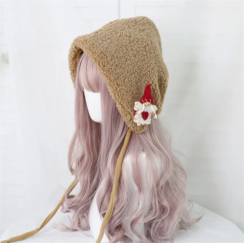 Kawaii-Warm-Bandage-Hat-Sweet-Witch-Lolita-Winter-Earmuff-Hat-Mori-Girl ...